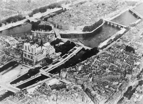Overhead view of Paris France - Stock Photo - Dissolve