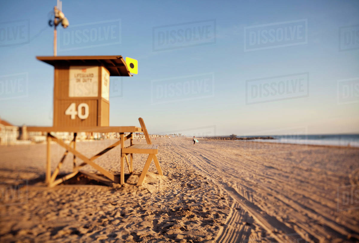 Lifeguard station on beach - Royalty-free Stock Photo | Dissolve