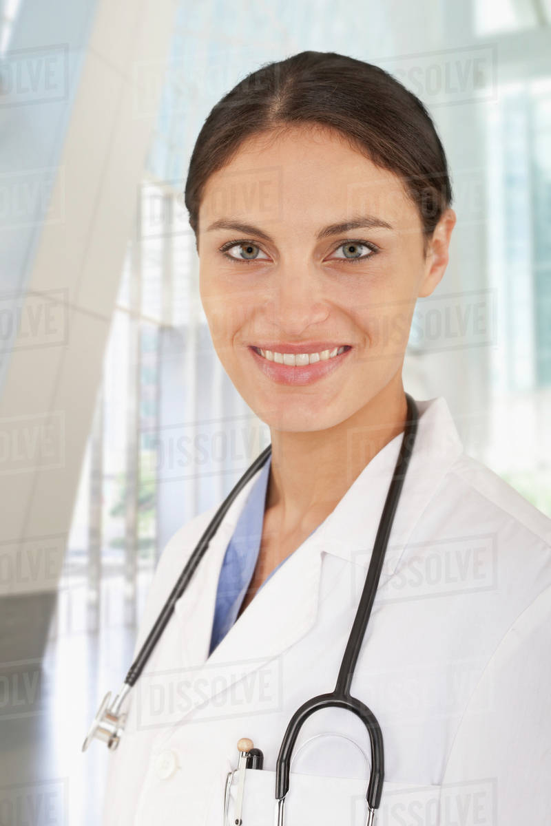 Mixed race doctor in hospital - Stock Photo - Dissolve