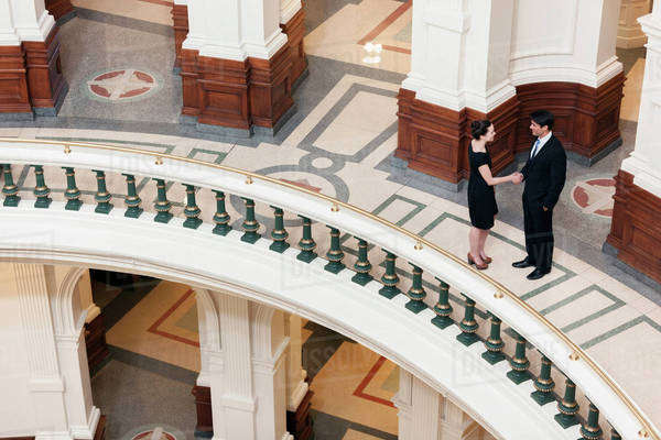 Politicians shaking hands in Texas State Capitol, Austin, Texas, United ...