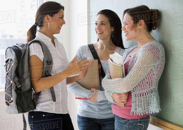 Female college students in classroom - Royalty-free Stock Photo | Dissolve
