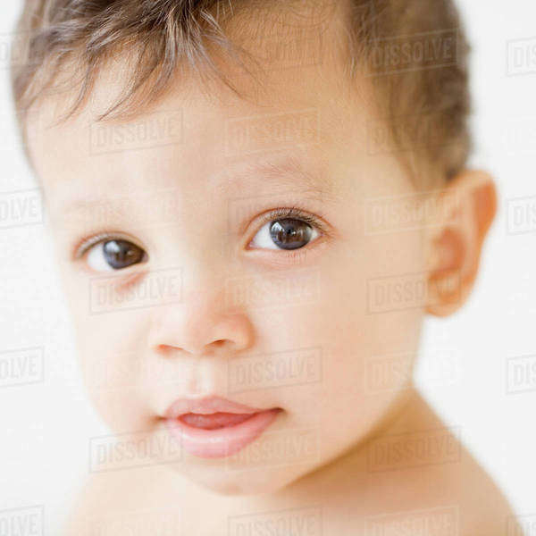 Close up of Hispanic baby - Stock Photo - Dissolve