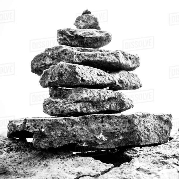 Close up of stacked rocks - Royalty-free Stock Photo | Dissolve