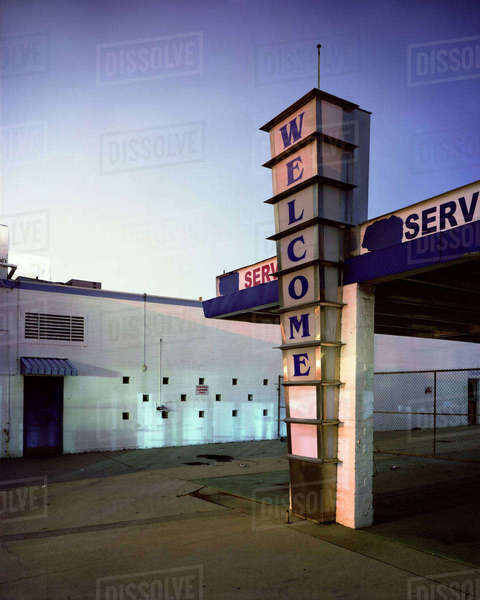 Empty drive-thru building at sunrise - Royalty-free Stock Photo | Dissolve