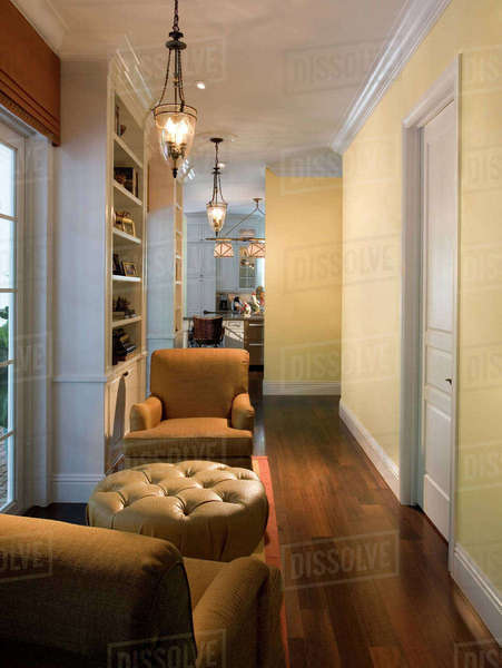 Sitting area in hallway of plantation house - Royalty-free Stock Photo ...