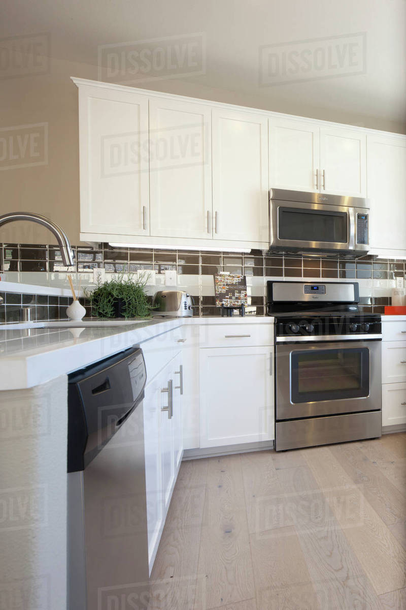 Interior of domestic kitchen - Stock Photo - Dissolve