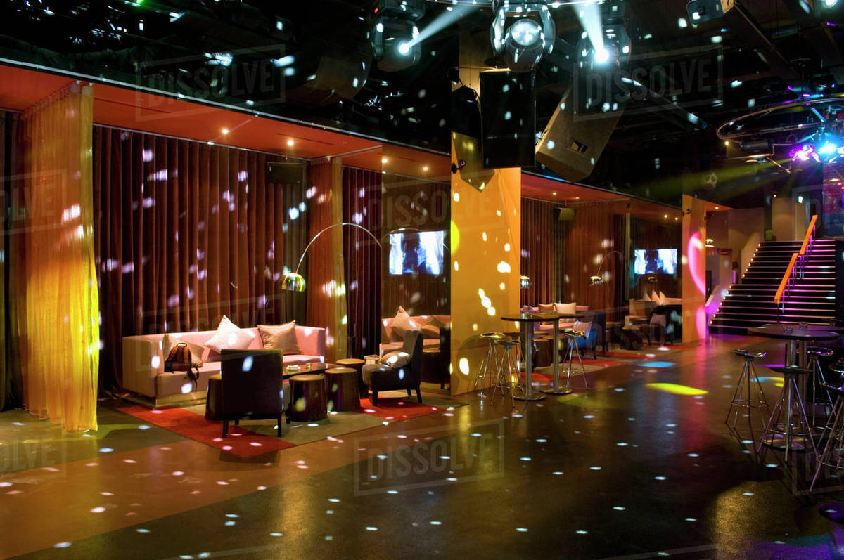 Lounge area inside nightclub - Stock Photo - Dissolve