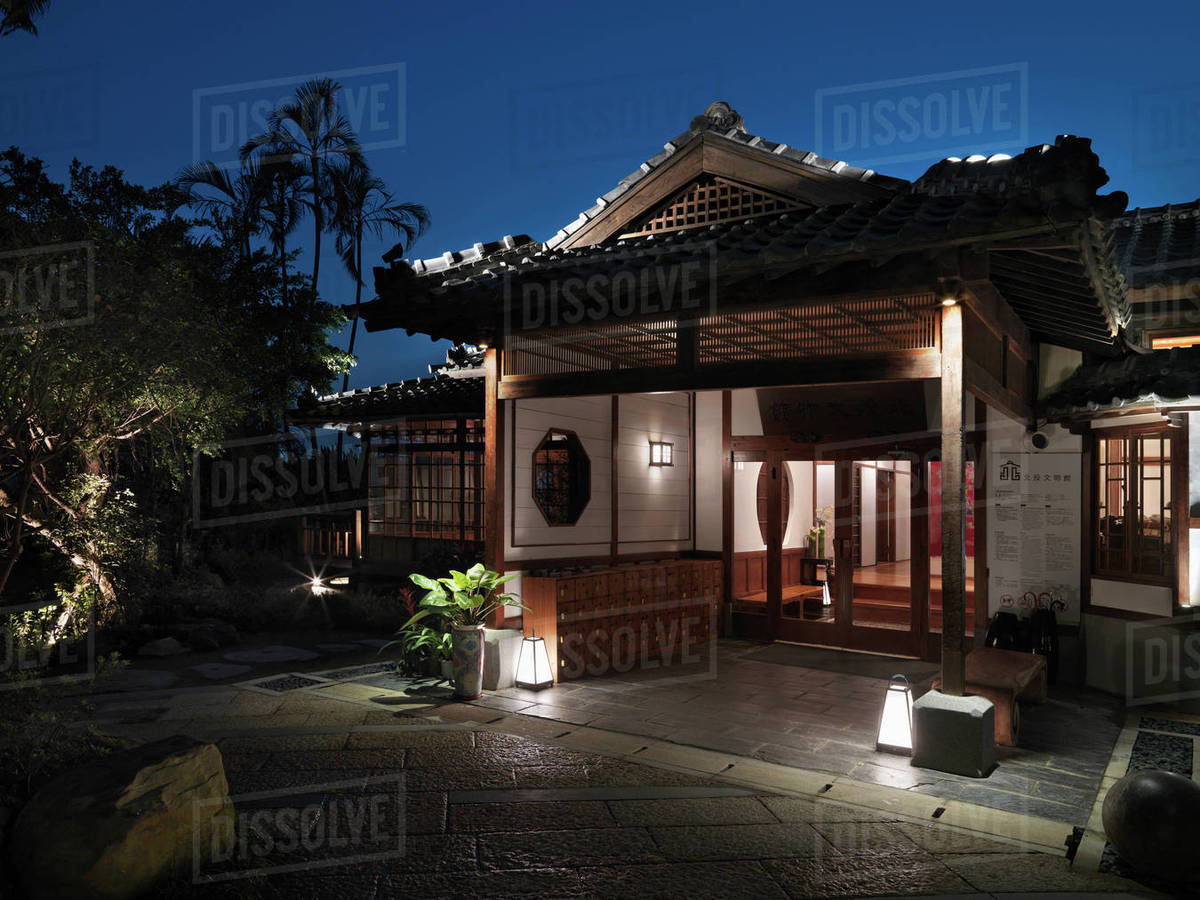 Front entrance of Colonial Japanese building - Royalty-free Stock Photo ...