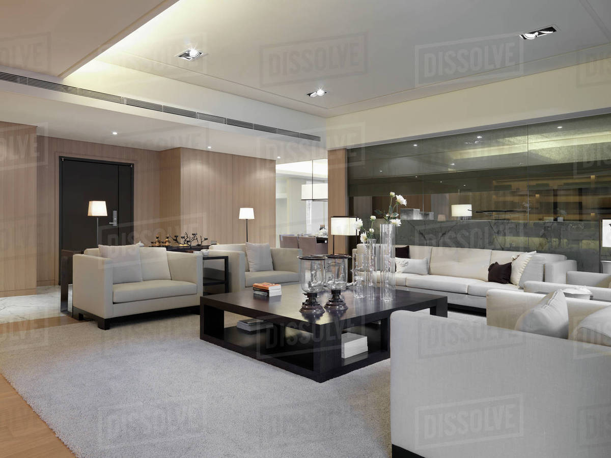 Large modern living room - Royalty-free Stock Photo | Dissolve