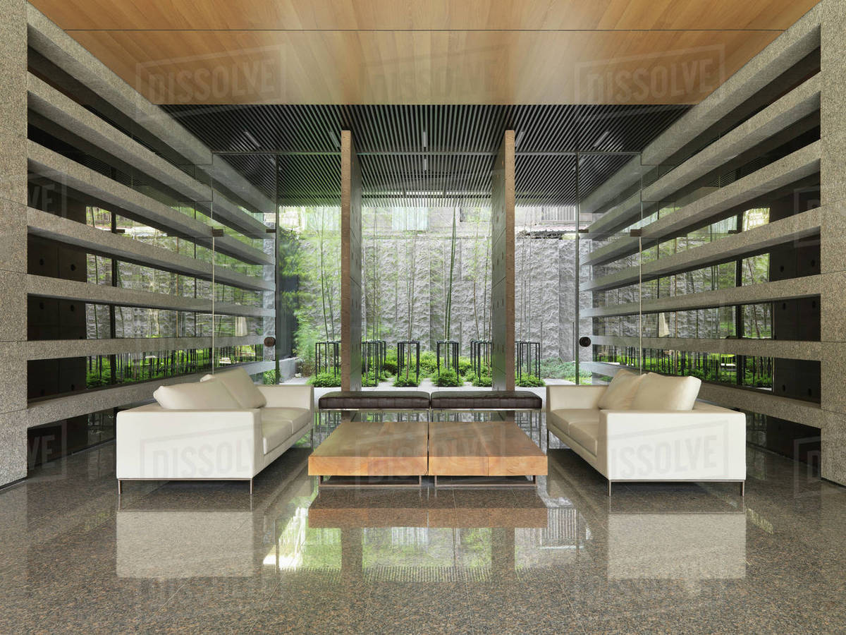 Sitting area in lobby of building - Royalty-free Stock Photo | Dissolve