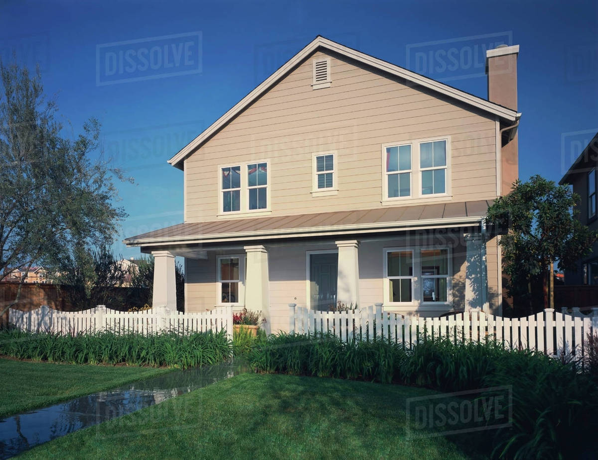 Front Exterior of Country Style Home - Royalty-free Stock Photo | Dissolve