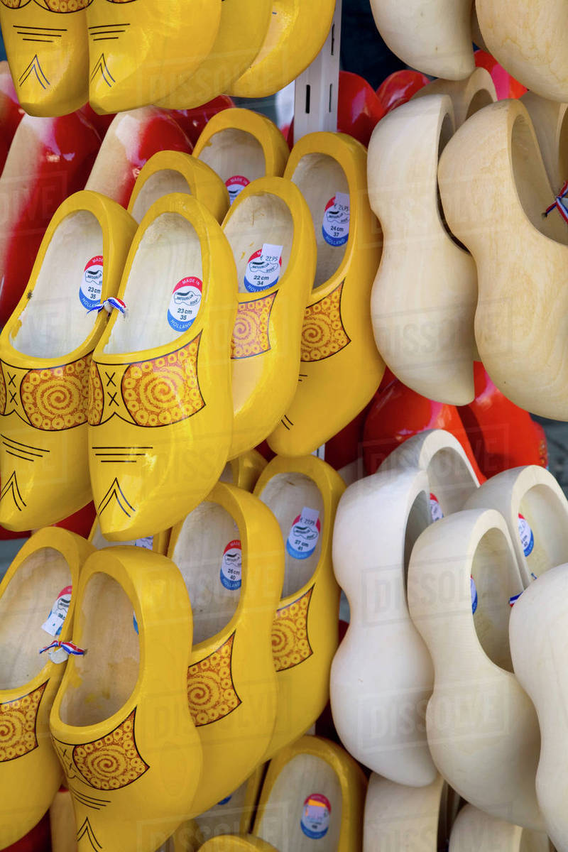 Close up of traditional Dutch wooden shoes - Royalty-free Stock Photo ...