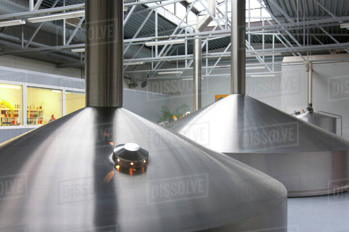 Stainless steel vats - Royalty-free Stock Photo | Dissolve