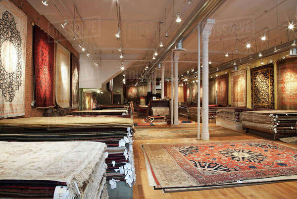 Rugs on display in shop - Royalty-free Stock Photo | Dissolve