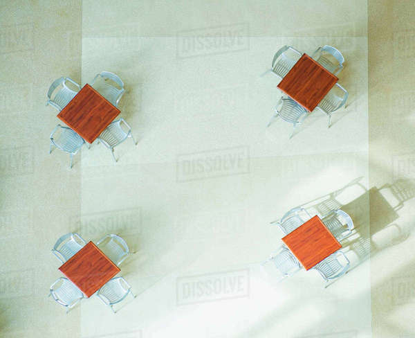 Overhead of Tables and Chairs - Royalty-free Stock Photo | Dissolve