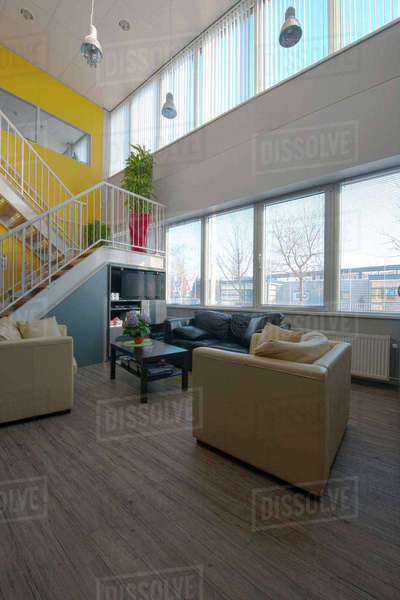 A common room, lounge or entrance hall in a building - Royalty-free ...