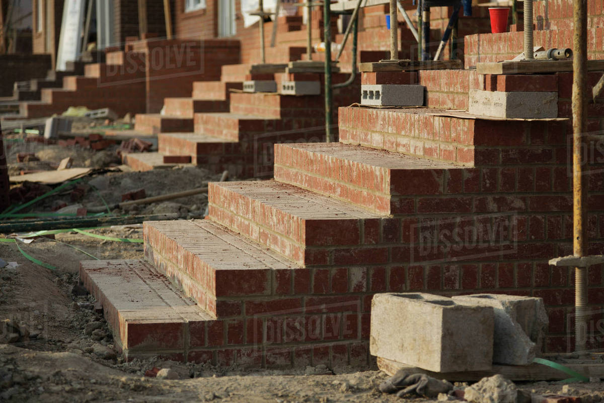 Unfinished Brick Stairs - Royalty-free Stock Photo | Dissolve