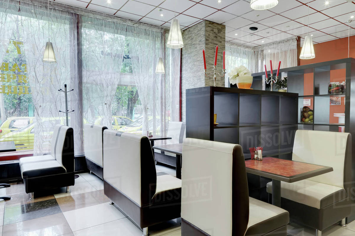 Modern Cafe Dining Room - Royalty-free Stock Photo | Dissolve