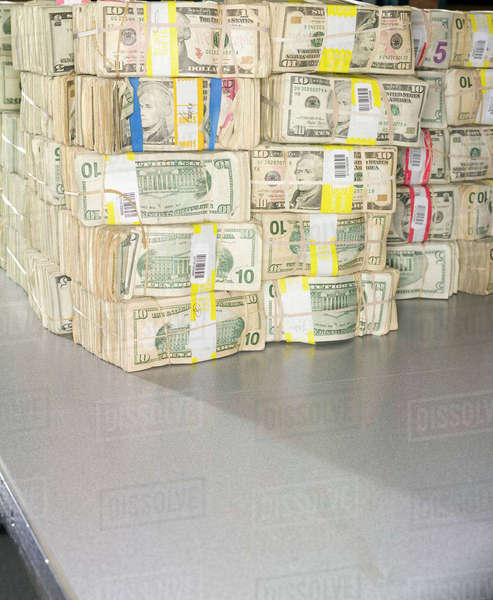 US Bills in Bundles - Royalty-free Stock Photo | Dissolve