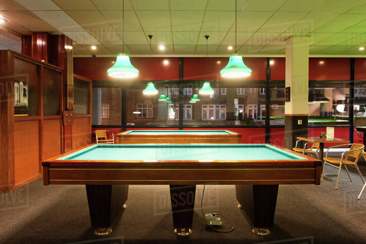 Billiards tables in a bar - Royalty-free Stock Photo | Dissolve