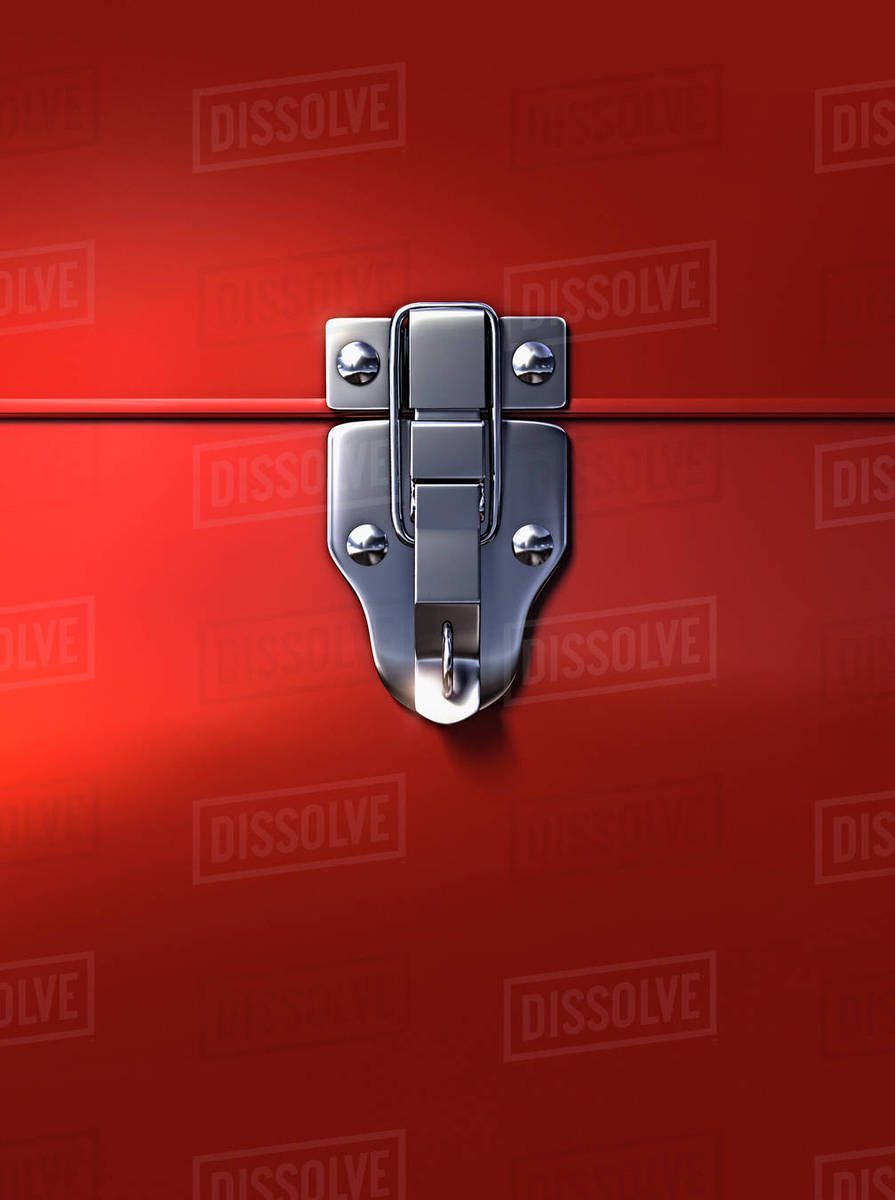 Close up of lock on metal box - Royalty-free Stock Photo | Dissolve