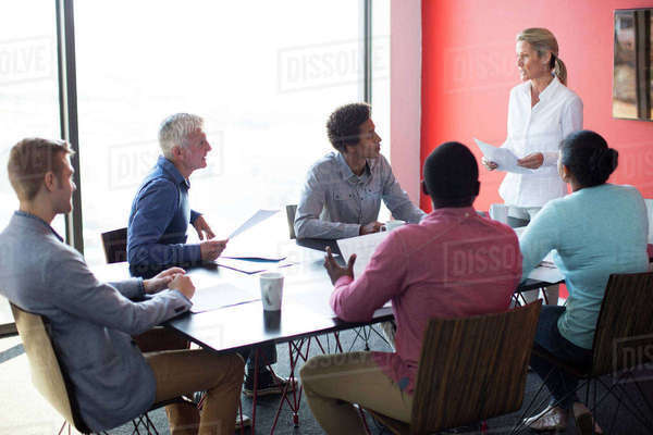 Business people talking in conference room meeting - Royalty-free Stock ...