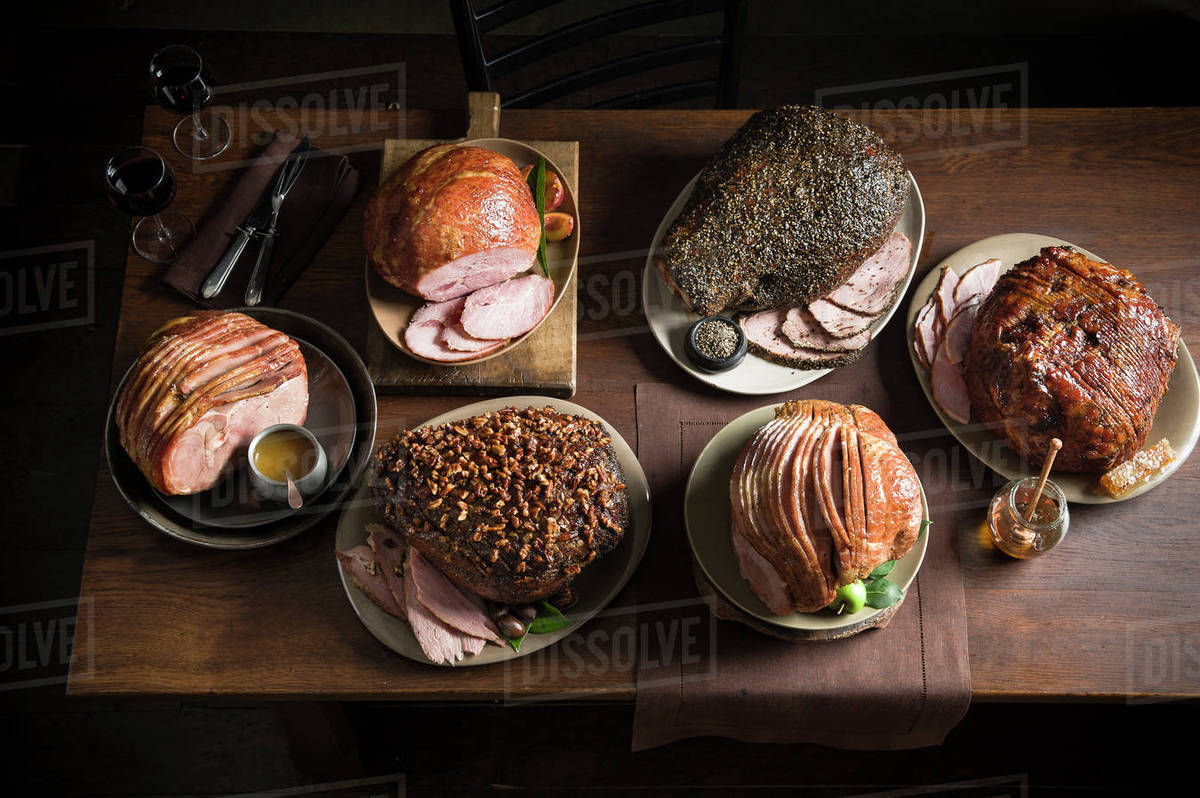 Buffet of variety of meat on table - Stock Photo - Dissolve