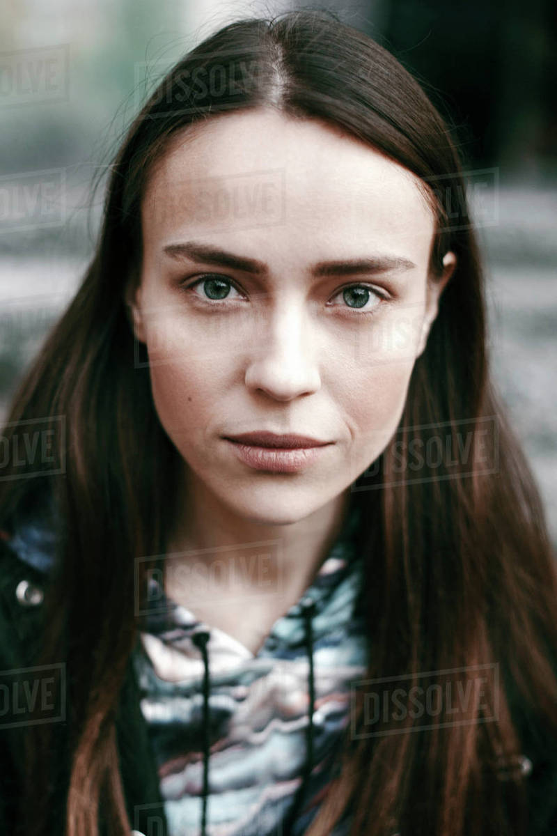 Portrait of serious woman - Royalty-free Stock Photo | Dissolve