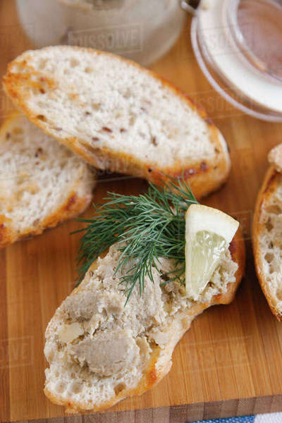 Liver paste on slice of bread - Royalty-free Stock Photo | Dissolve