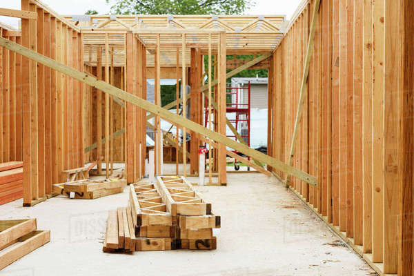 Wooden frame on construction site - Royalty-free Stock Photo | Dissolve