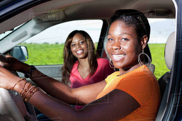 African American women driving together - Royalty-free Stock Photo ...
