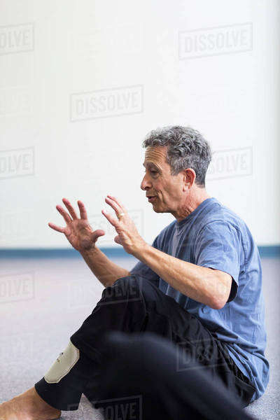 Caucasian teacher gesturing in acting class - Royalty-free Stock Photo ...