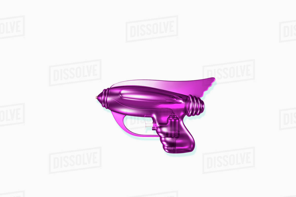 Close up of futuristic purple laser gun - Royalty-free Stock Photo ...