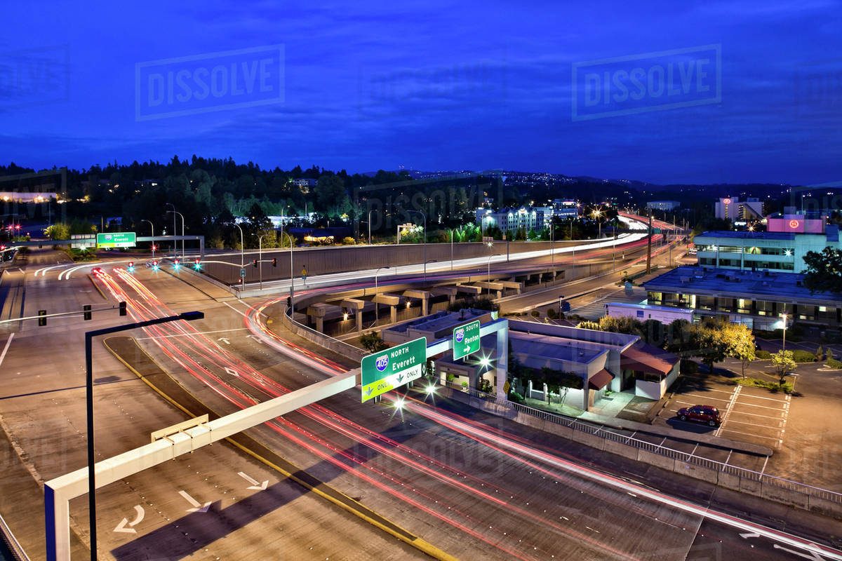 Freeway in Bellevue, Washington - Stock Photo - Dissolve