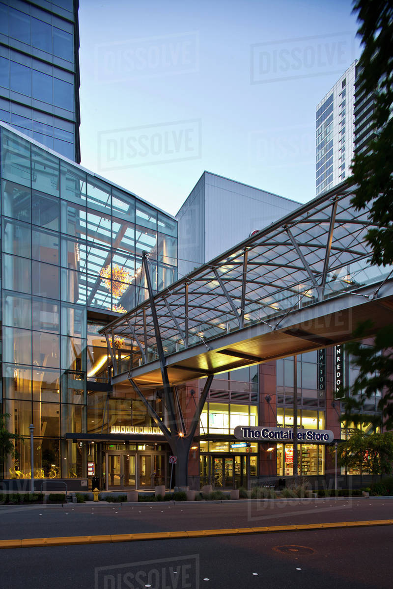 Pedestrian Sky Bridge At Sunrise - Royalty-free Stock Photo | Dissolve