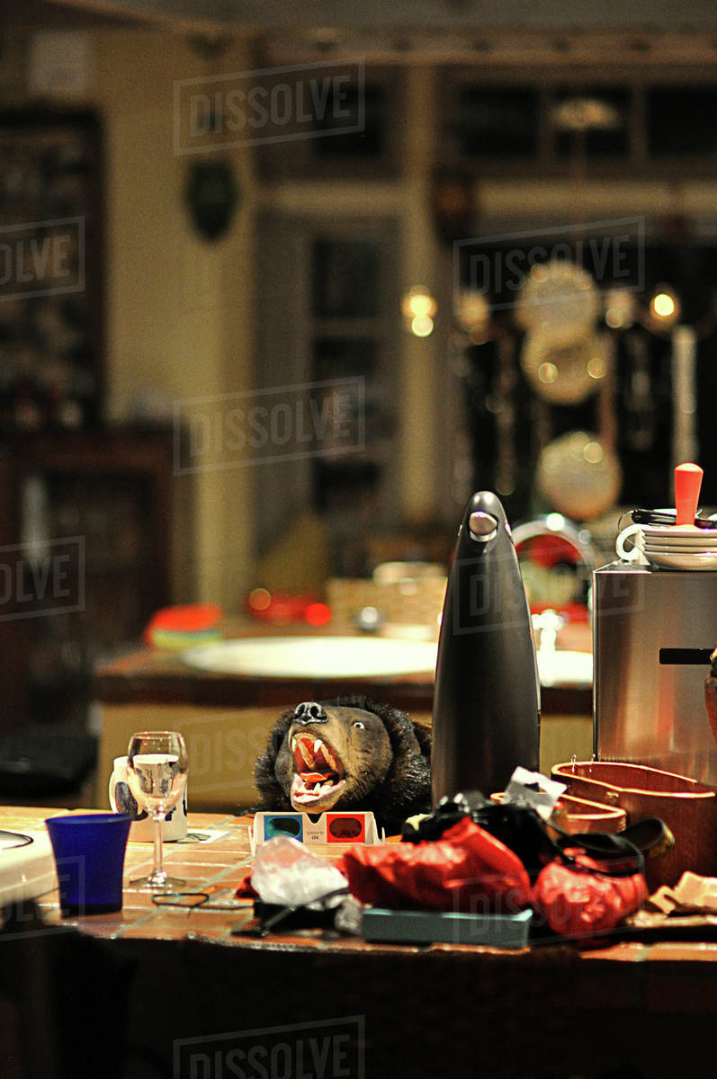 Cluttered Kitchen Table - Royalty-free Stock Photo | Dissolve