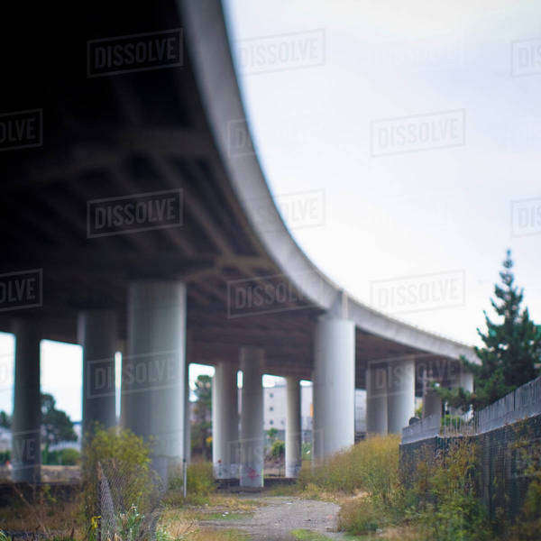 Columns Supporting Freeway Overpass - Stock Photo - Dissolve