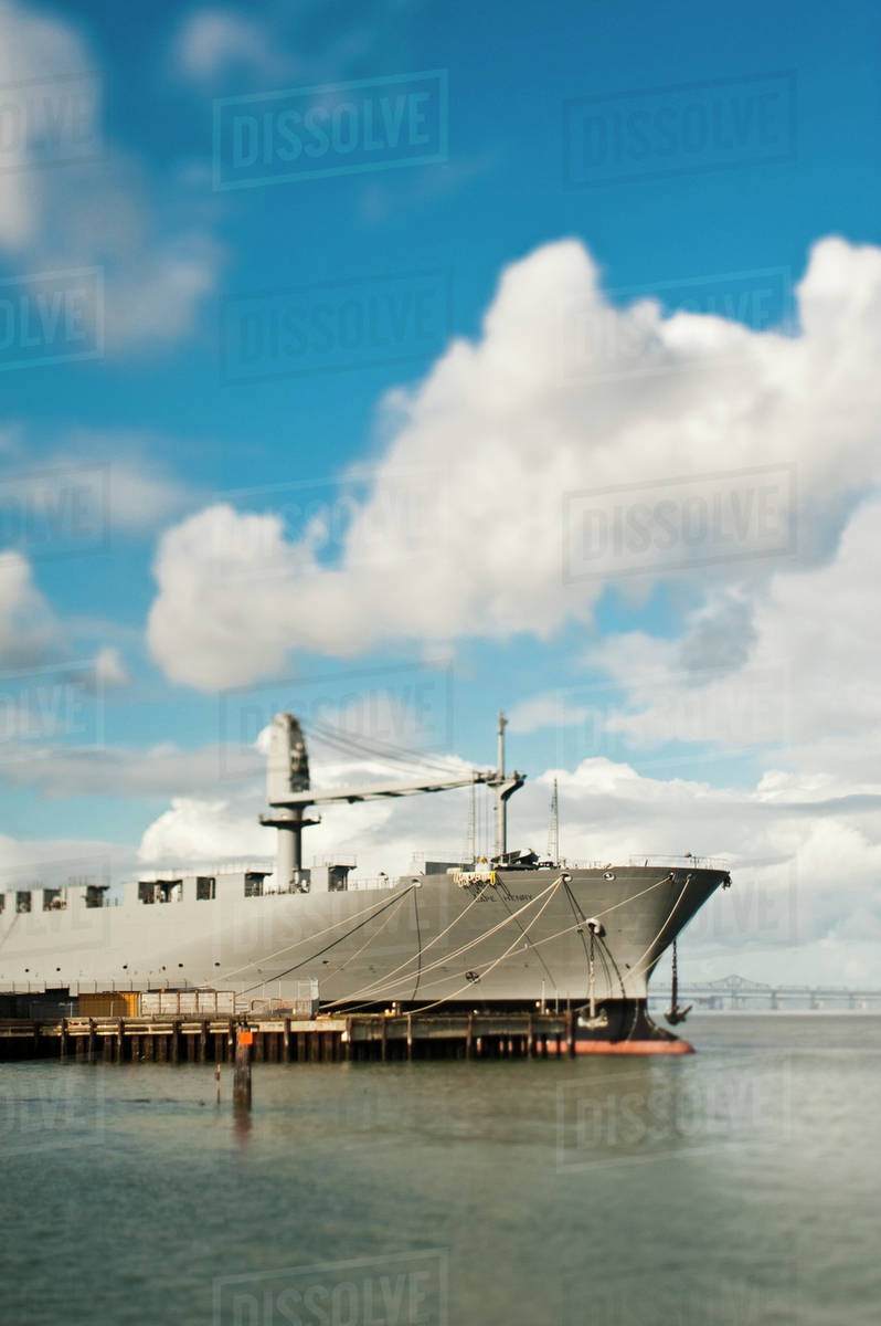 Ship and Loading Dock at a Seaport - Royalty-free Stock Photo | Dissolve
