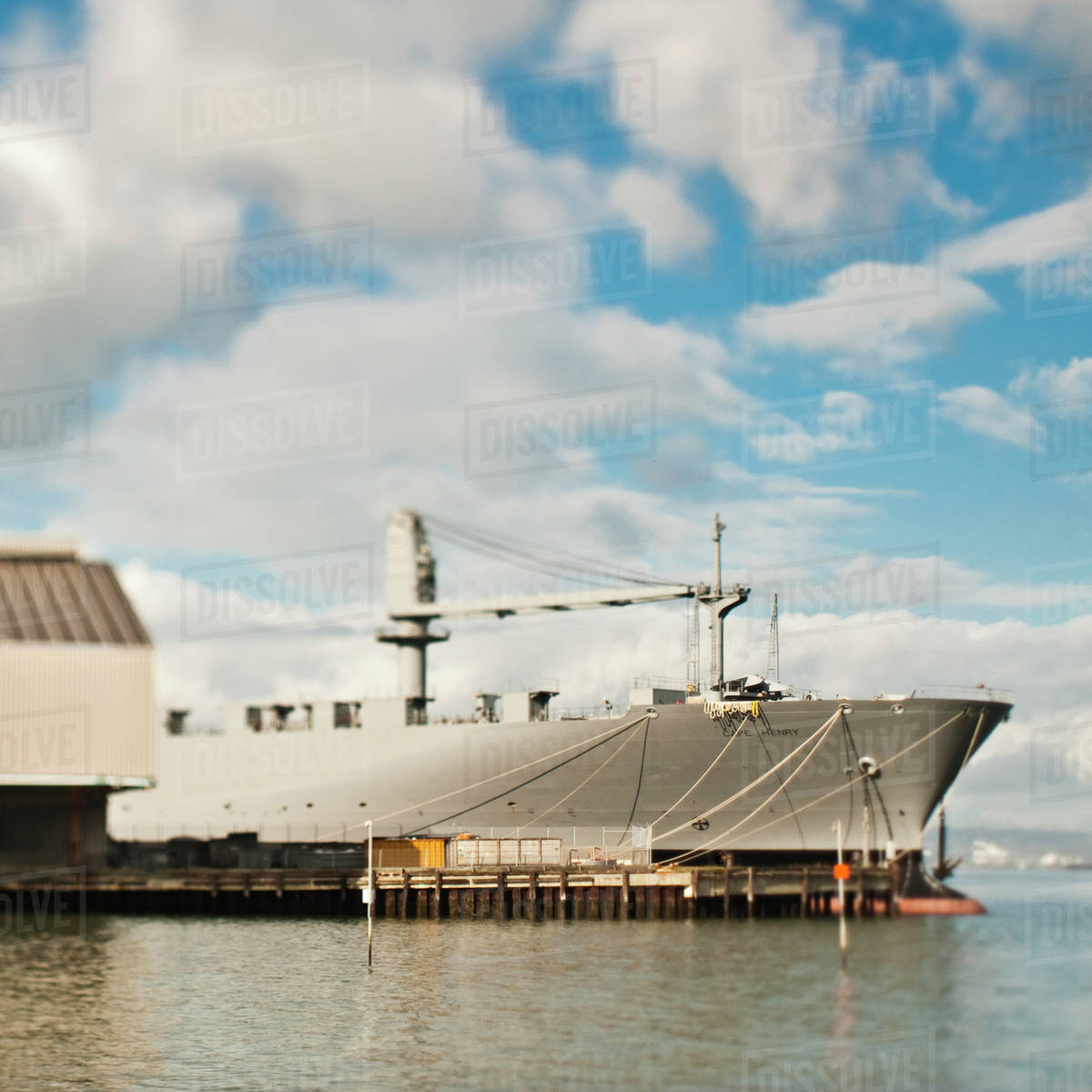 Ship and Loading Dock at a Seaport - Royalty-free Stock Photo | Dissolve