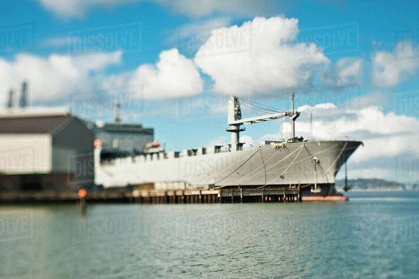 Ship and Loading Dock at a Seaport - Royalty-free Stock Photo | Dissolve