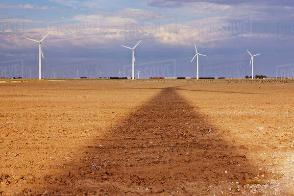 Wind Turbine Shadow - Stock Photo - Dissolve