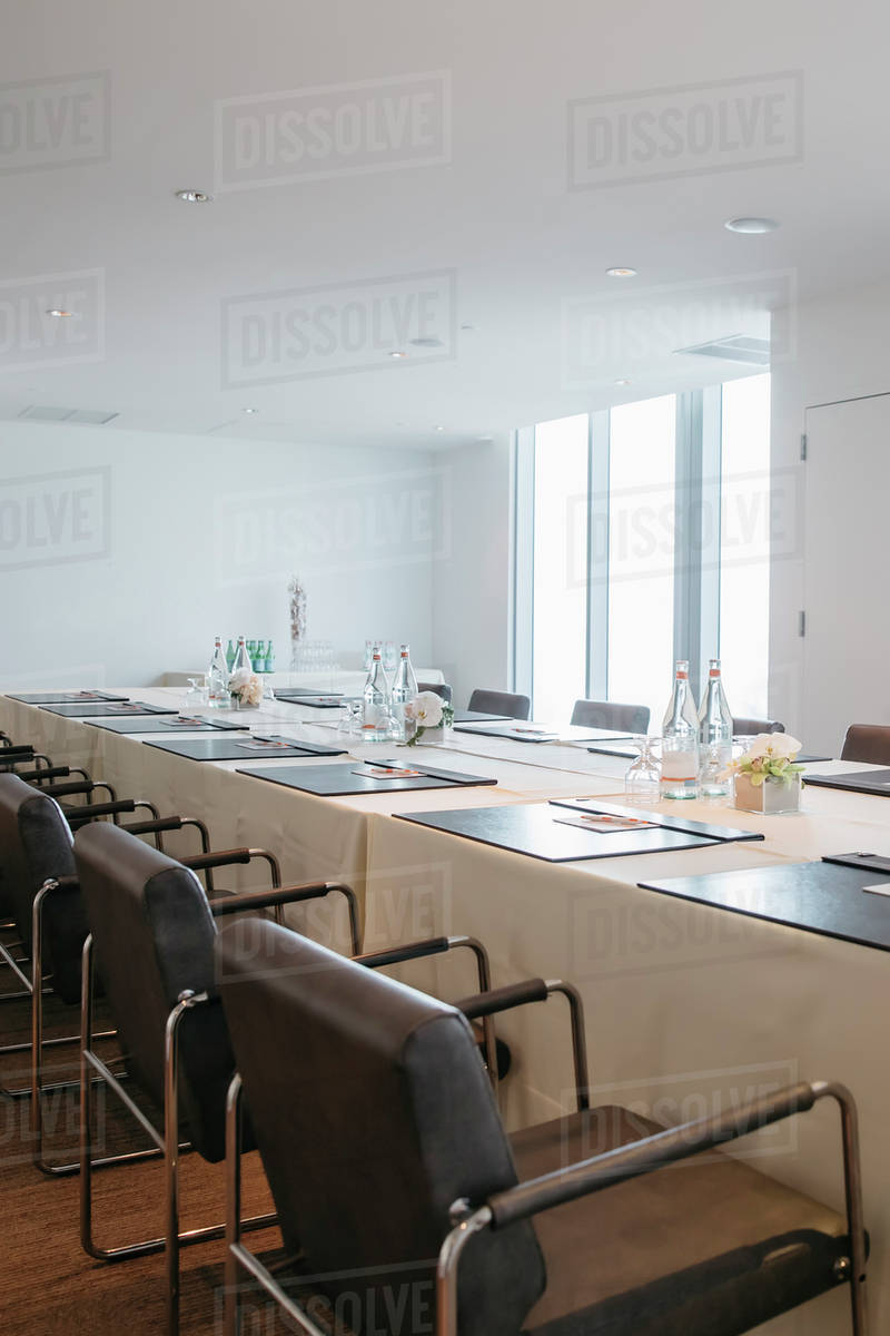 Empty meeting table in conference room - Royalty-free Stock Photo ...