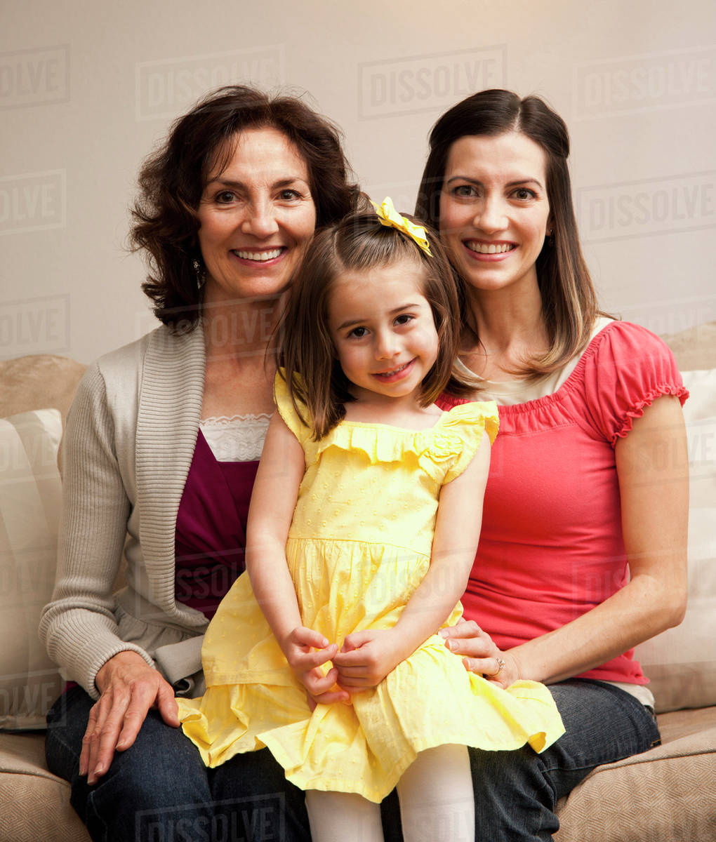 Caucasian mother, daughter and grandmother - Royalty-free Stock Photo ...
