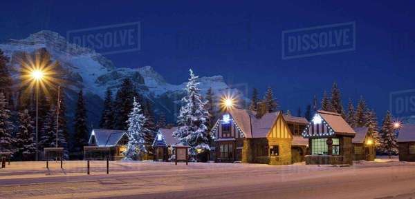 Park gates at Banff, winter - Royalty-free Stock Photo | Dissolve