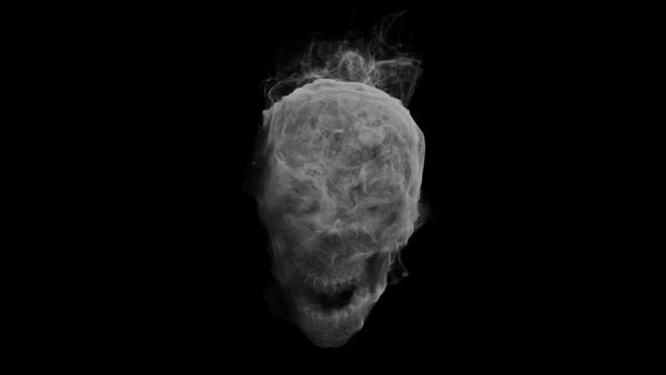 Animation head ghost skull smoke - HD Royalty-free Stock Video Footage ...