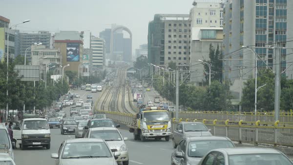 Downtown Addis Ababa, capital city of Ethiopia - 4K Royalty-free Stock ...