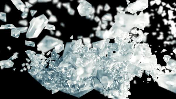 Ice cube explosion in slow motion - Stock Video Footage - Dissolve