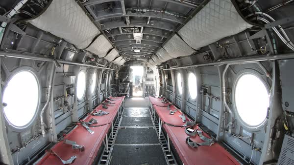Boeing HH-46 Sea Knight interior - 4K Royalty-free Stock Video Footage ...