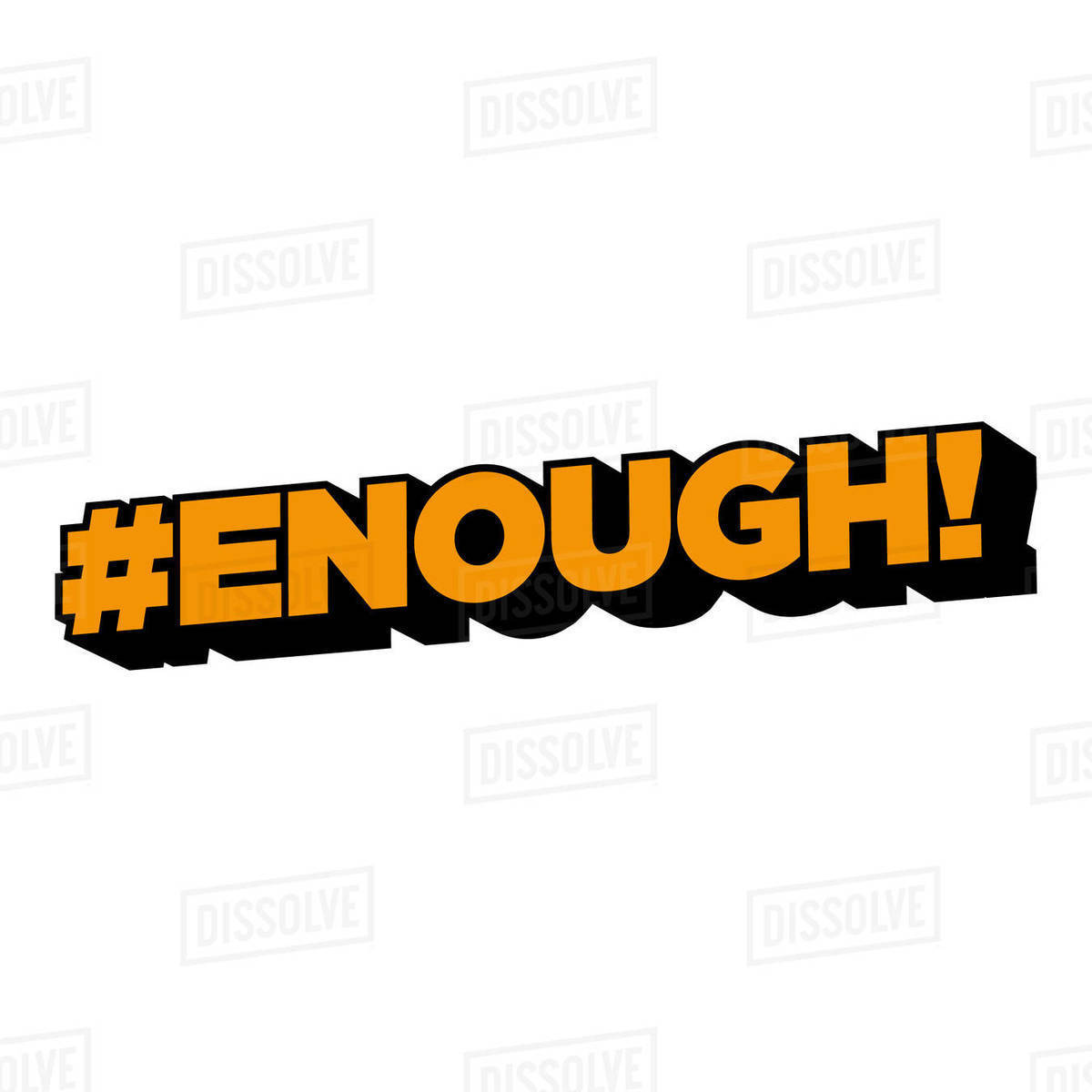 Icon design for the #Enough movement against white background - Royalty ...