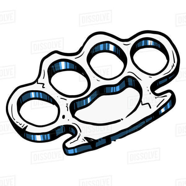 Illustration of knuckle duster isolated on white background - Royalty ...